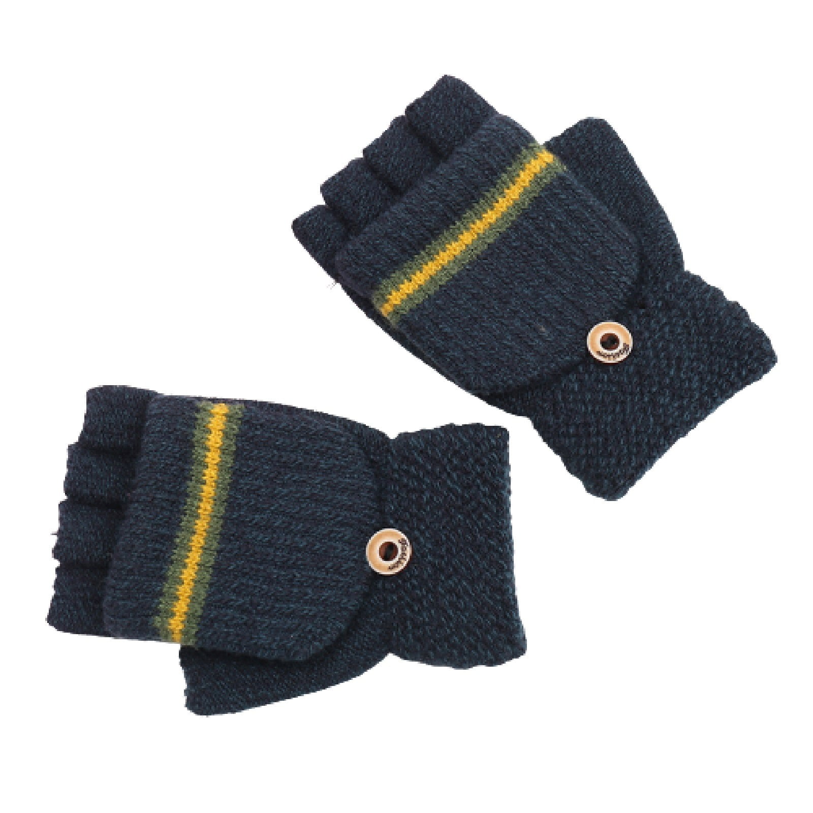 Kids Winter Knit Gloves Cold Weather Workout Warm Convertible Half ...