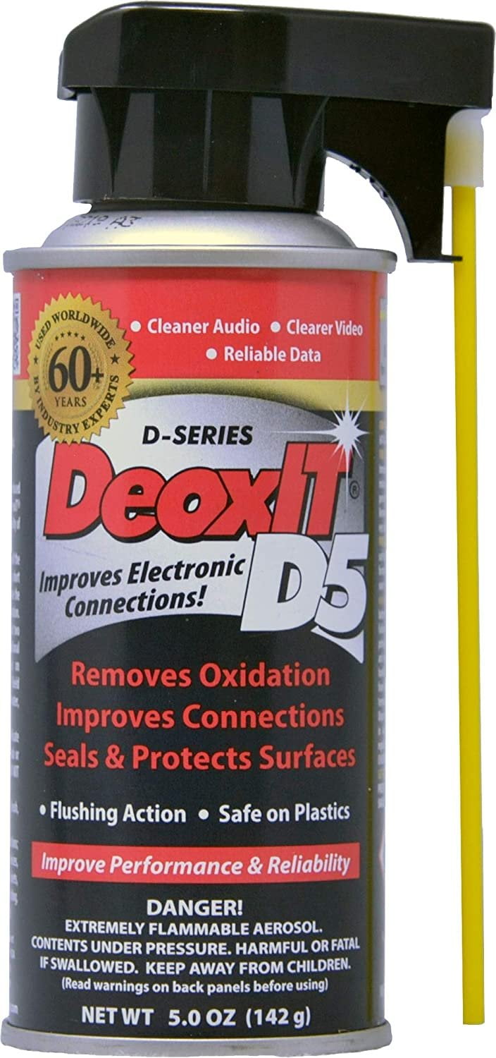 DeoxIT D5S-6 Spray, More Than A Contact Cleaner, 142g, Integrated Straw ...