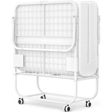 Folding Bed with Mattress, Memory Foam, 75x38 Twin Size Steel Frame ...