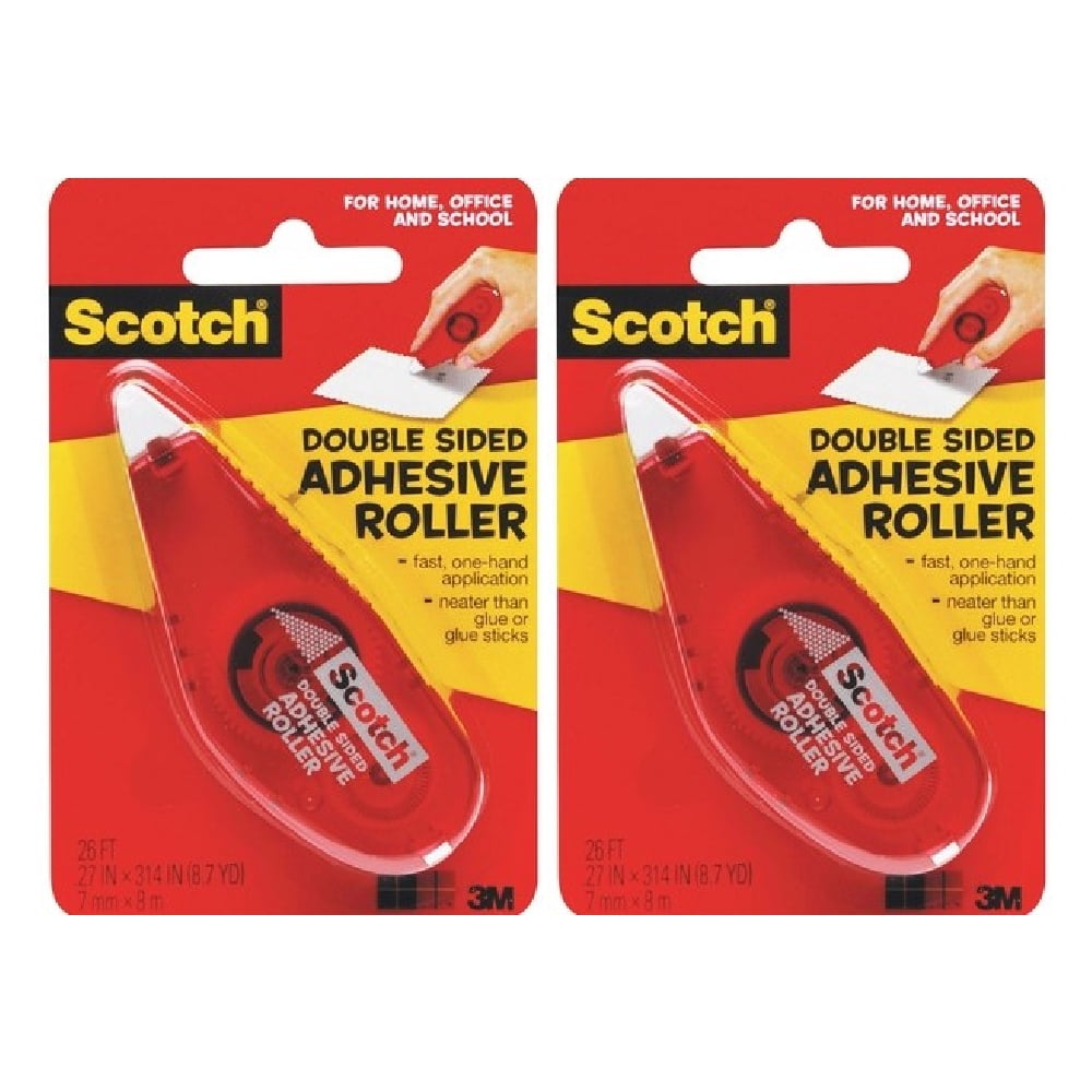 Scotch Double Sided Adhesive Roller 0.27 in x 26 ft Micro Dot Pattern ...