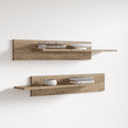 Fly Modular Wall Mounted Floating Shelves, Adjustable Width, Oak (Type ...