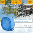 UBesGoo 50' Professional Blue Backwash Hose with Clamps, General ...