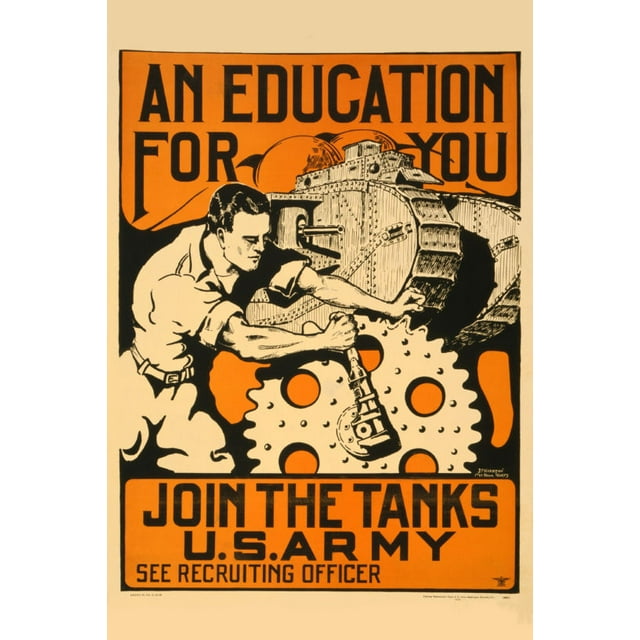 War Propaganda poster tanks Metal Sign 8inx 12in Print on Metal 8x12 ...