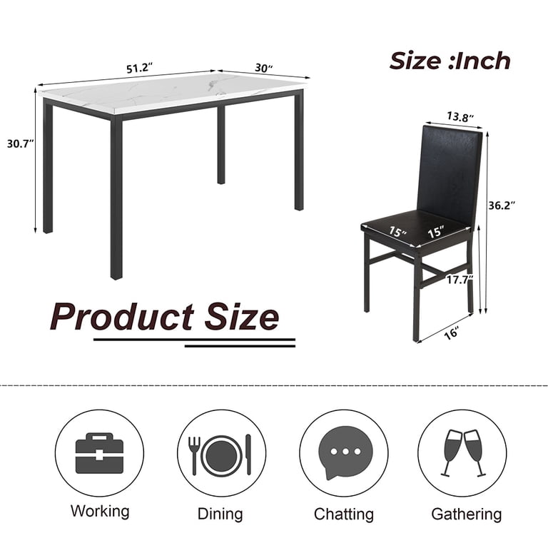 Dinette Standard Table Dimensions