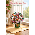 3D Pop-Up Greeting Card with Removable Sakura Bouquet, Creative ...