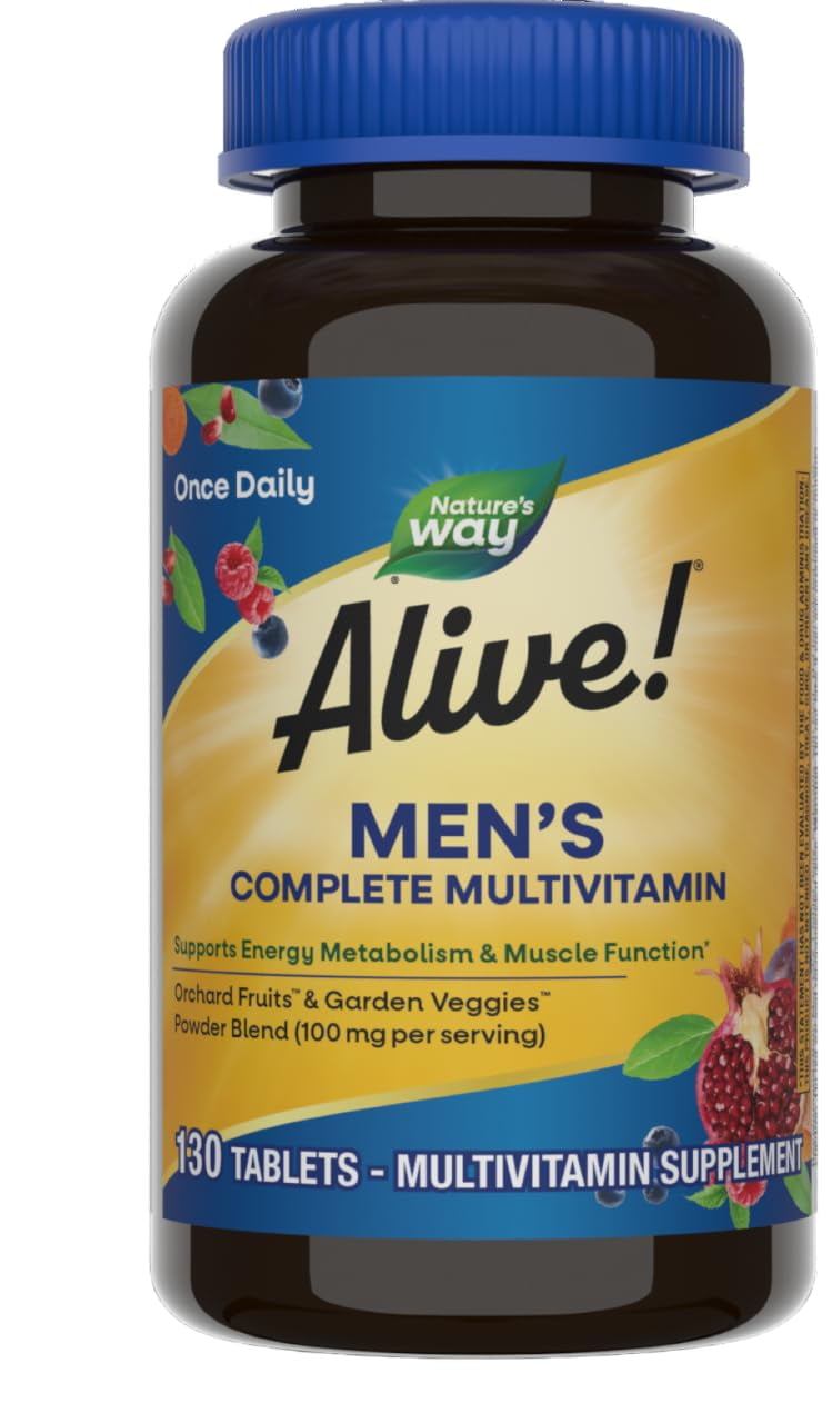 ¡Multivitamínico Nature's Way Alive! Men's Complete 130 comprimidos ...