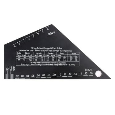 String Action Gauge Ruler Metal Guitar Electric Bass String Measuring ...