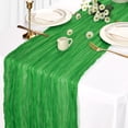Green 12 Pcs - 10Ft Cheesecloth Table Runner Boho Rustic Fabric Party ...