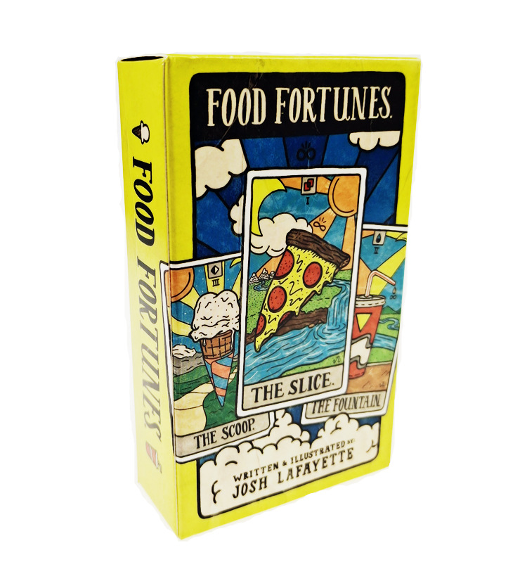 Cartas ilustradas de comida y bebida, colección de Tarot, baraja ...
