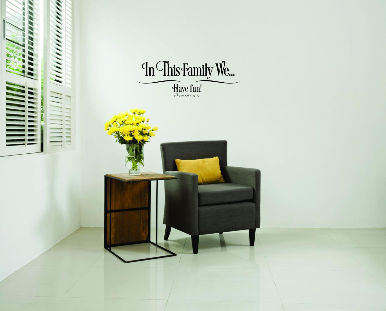 In This Family We… Have Fun Home Welcome Cozy Fireplace Housewarming ...