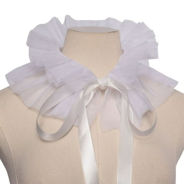 SIEYIO Girls Renaissance Elizabethan Ruffled Fake Collar Yarn Vintage ...