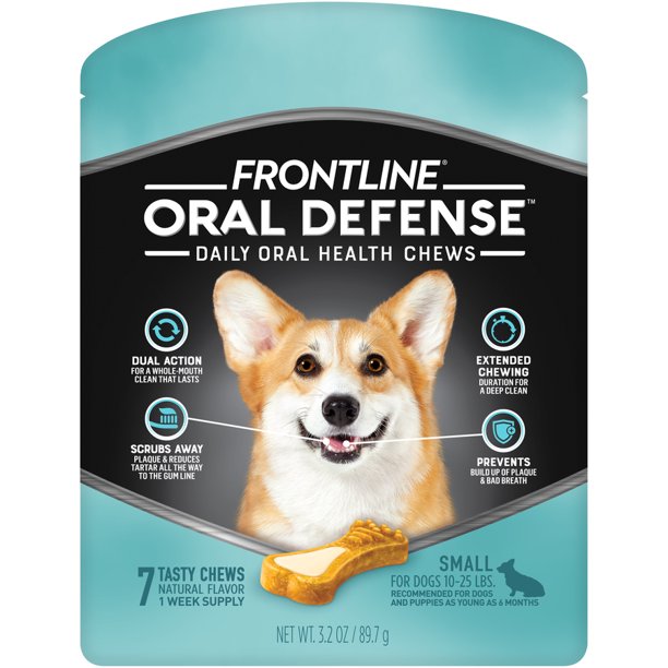 Frontline Oral Defense Dental Chews for Small Dogs, 7 Chews - Walmart.com