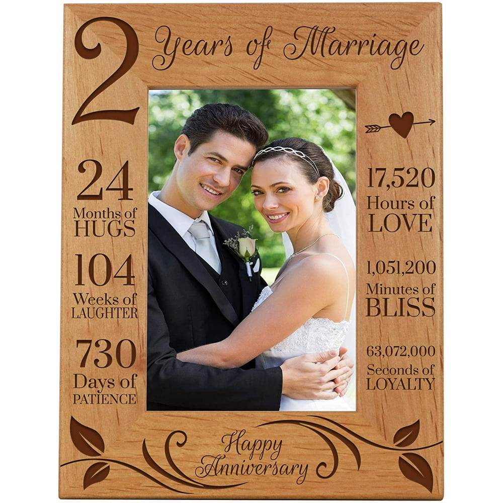 LifeSong Milestones 2nd Anniversary Engraved Picture Frame (4x6 ...