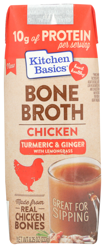 Kitchen Basics Turmeric and Ginger with Lemongrass Chicken Bone Broth ...