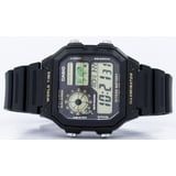 Casio Men's AE1200WH-1BV Black Resin Quartz Sport Digital Watch ...
