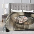 Adult Special Cute Ferret Throw Blanket Fashion Plush Throw Blankets