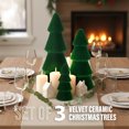 Ayieyill 3pcs Tabletop Christmas Tree Velvet Woven Resin Christmas ...