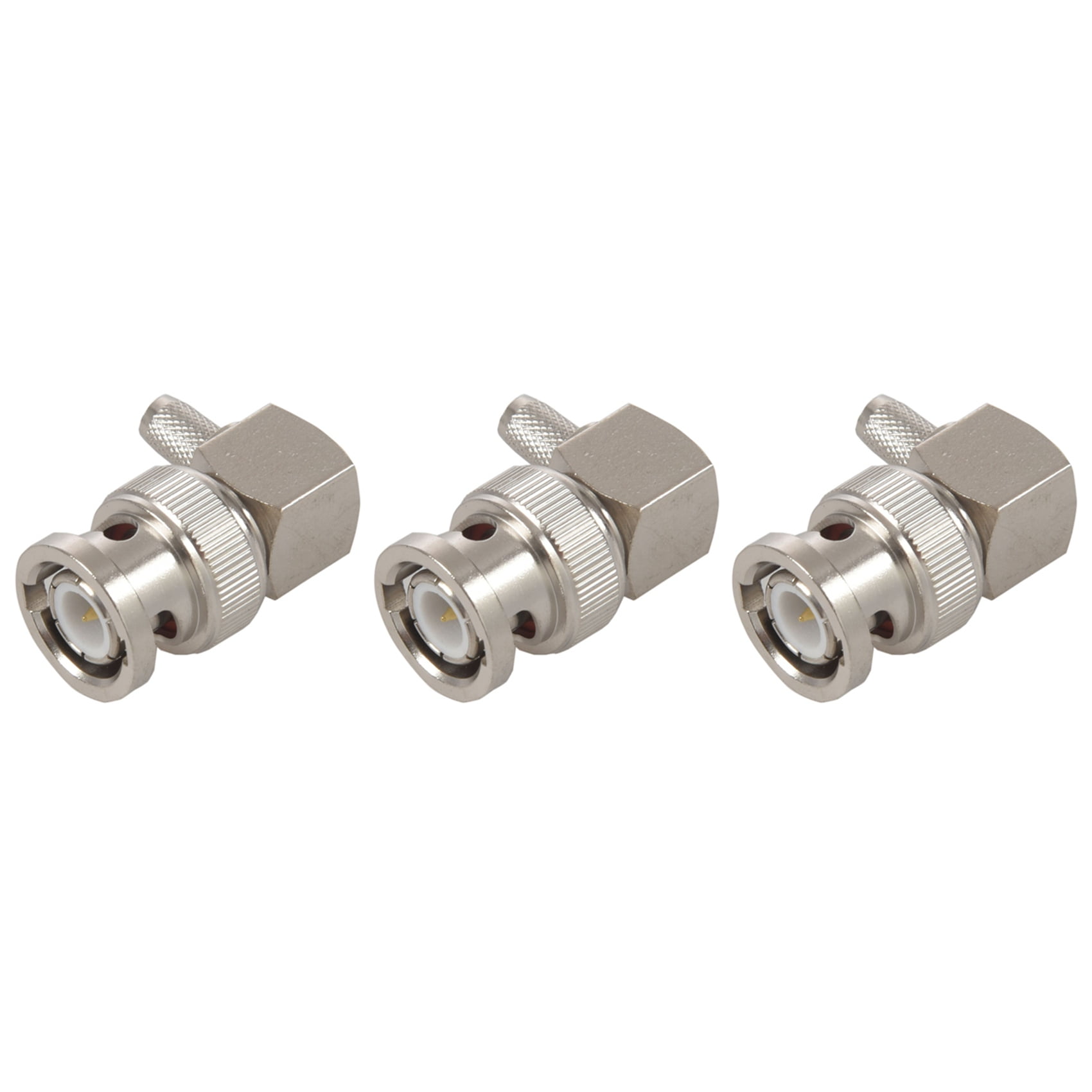 3X Enchufe Macho BNC En ángulo Recto Crimp para RG58 RG400 RFC195 Conector Adaptador Coaxial RF ...