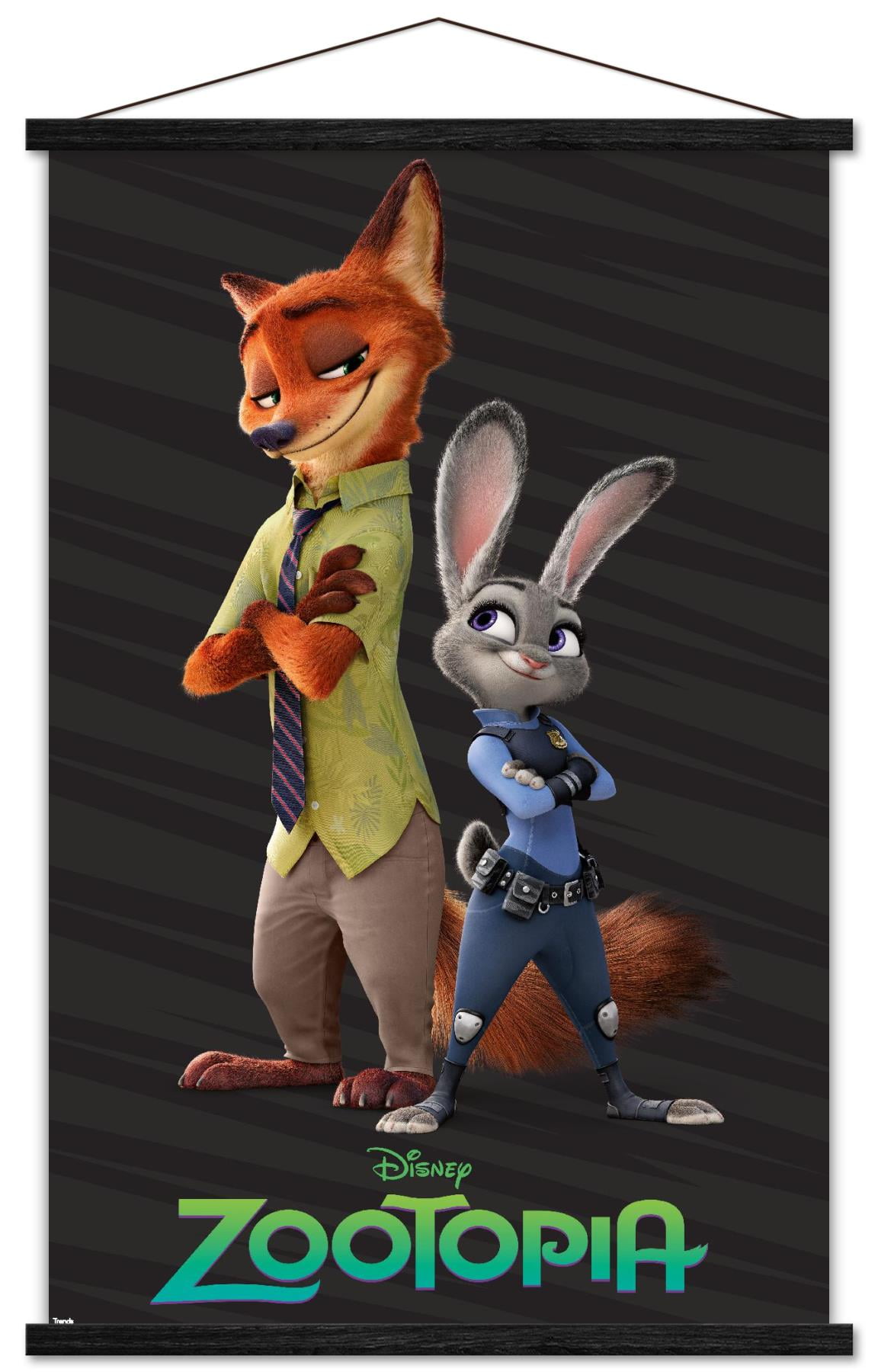 Disney Zootopia - Partners Wall Poster with Wooden Magnetic Frame, 22. ...