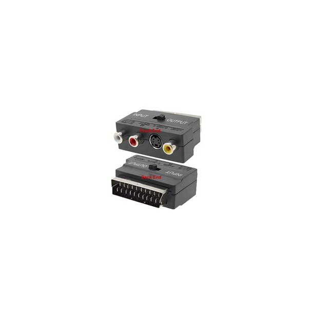 2-Way RGB Scart Composite RCA S-Video Audio Extractor Combiner ...