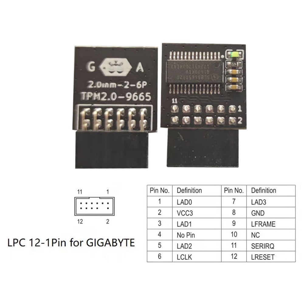 Buy Snowinspring Lpc Tpm 2 0 Encryption Security Module Remote Card