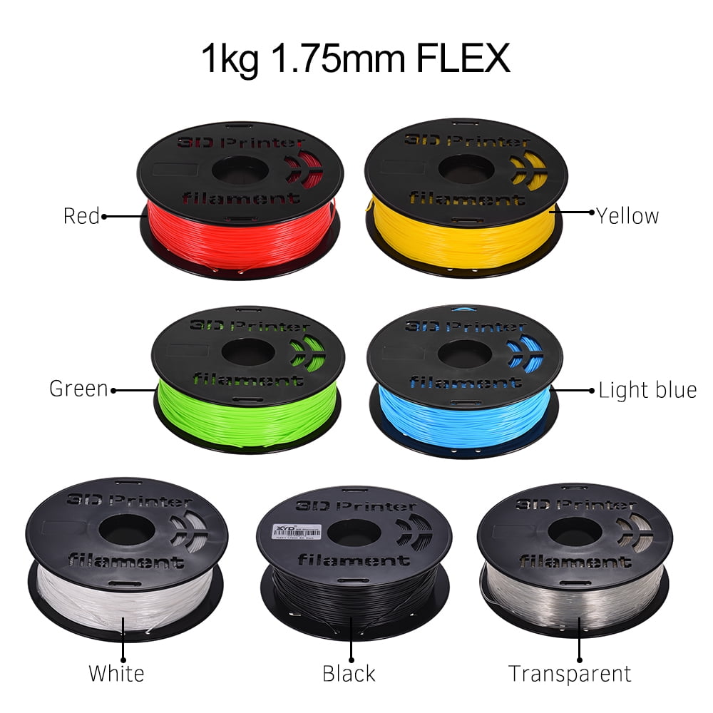 Buy 1KG/ Spool 1.75mm Flexible TPU Filament Printing Material 3D ...