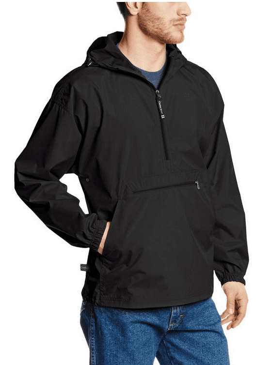 Charles River Adult Pack-N-Go Pullover in Black L | 9904 - Walmart.com