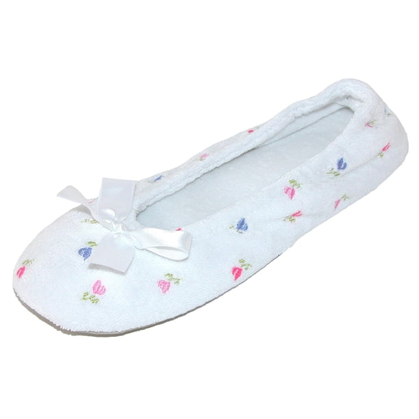 Isotoner Embroidered Terry Ballerina Slippers (Women's) - Walmart.ca