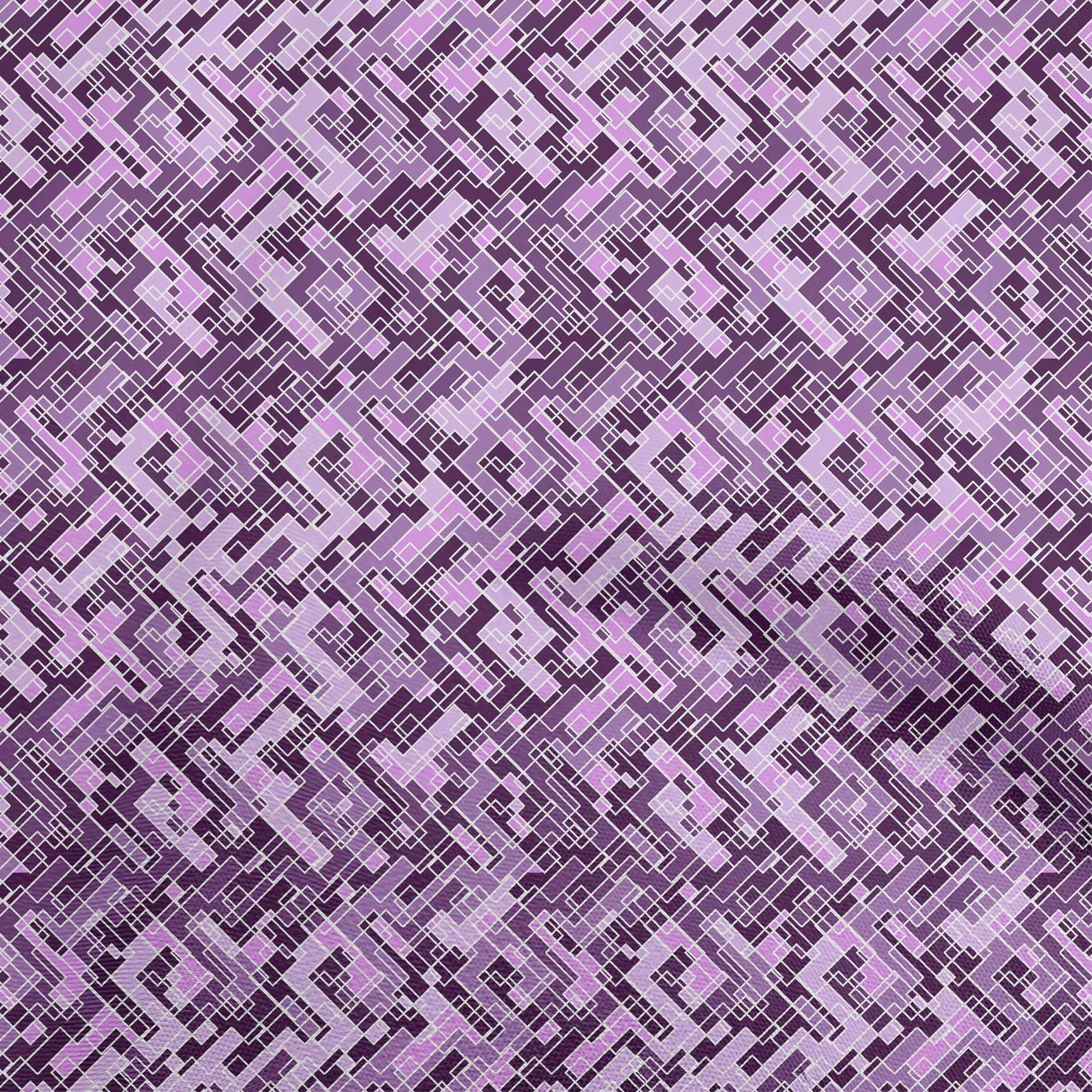 oneOone Silk Tabby Purple Fabric Abstract Sewing Material Print Fabric ...