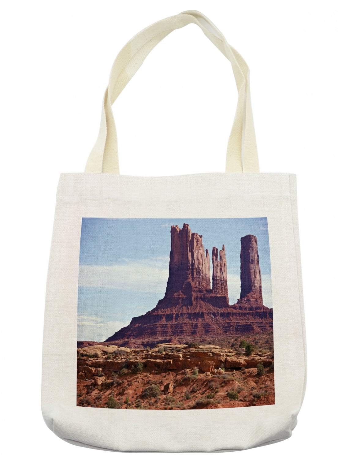 Landscape Tote Bag, Famous Monumental Valley Grand Canyon and Red Rocky ...