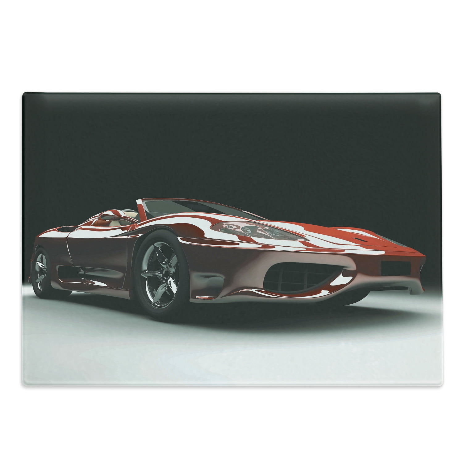 Cars Cutting Board, Automotive Industry Theme Powerful Engine Fast ...