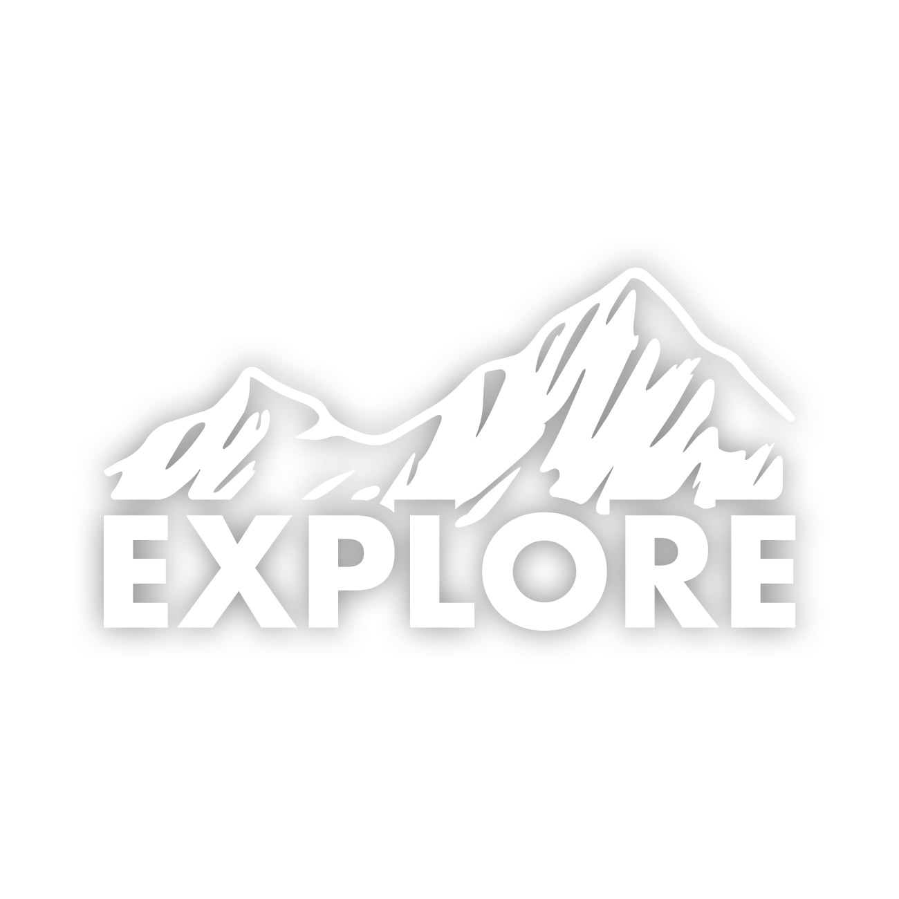 Explore Mountains Sticker Decal Die Cut - Self Adhesive Vinyl ...