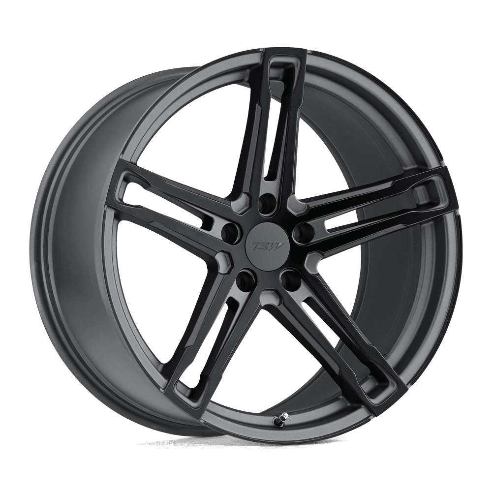 TSW MECHANICA 20X10 5X120 35ET 72.1CB MATTE GUNMETAL W/ MATTE BLACK ...