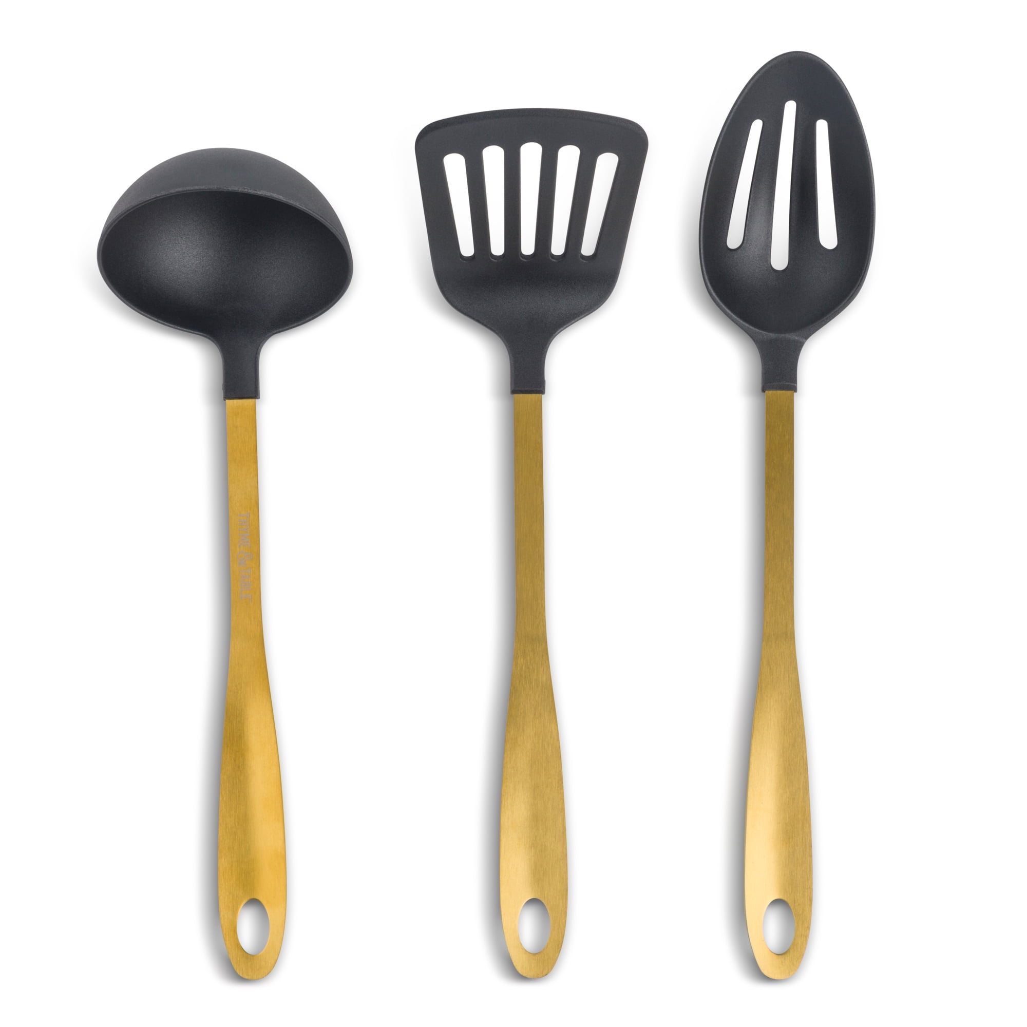 Thyme & Table Gold Kitchen Utensils, 3-Piece Set - Walmart.com