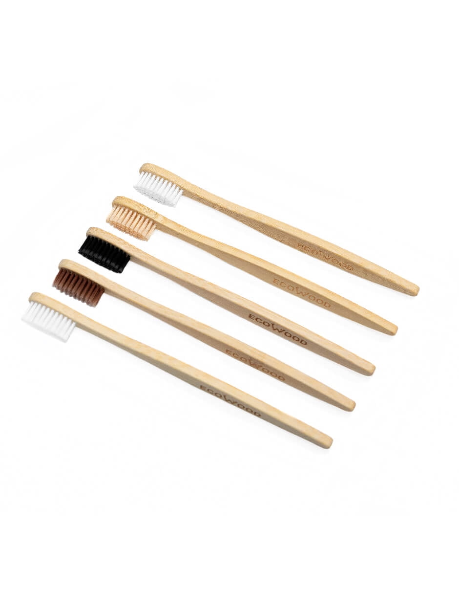 Kit 5 Cepillos de Dientes Ecowood de Bambu Biodegradable con Cerdas ...