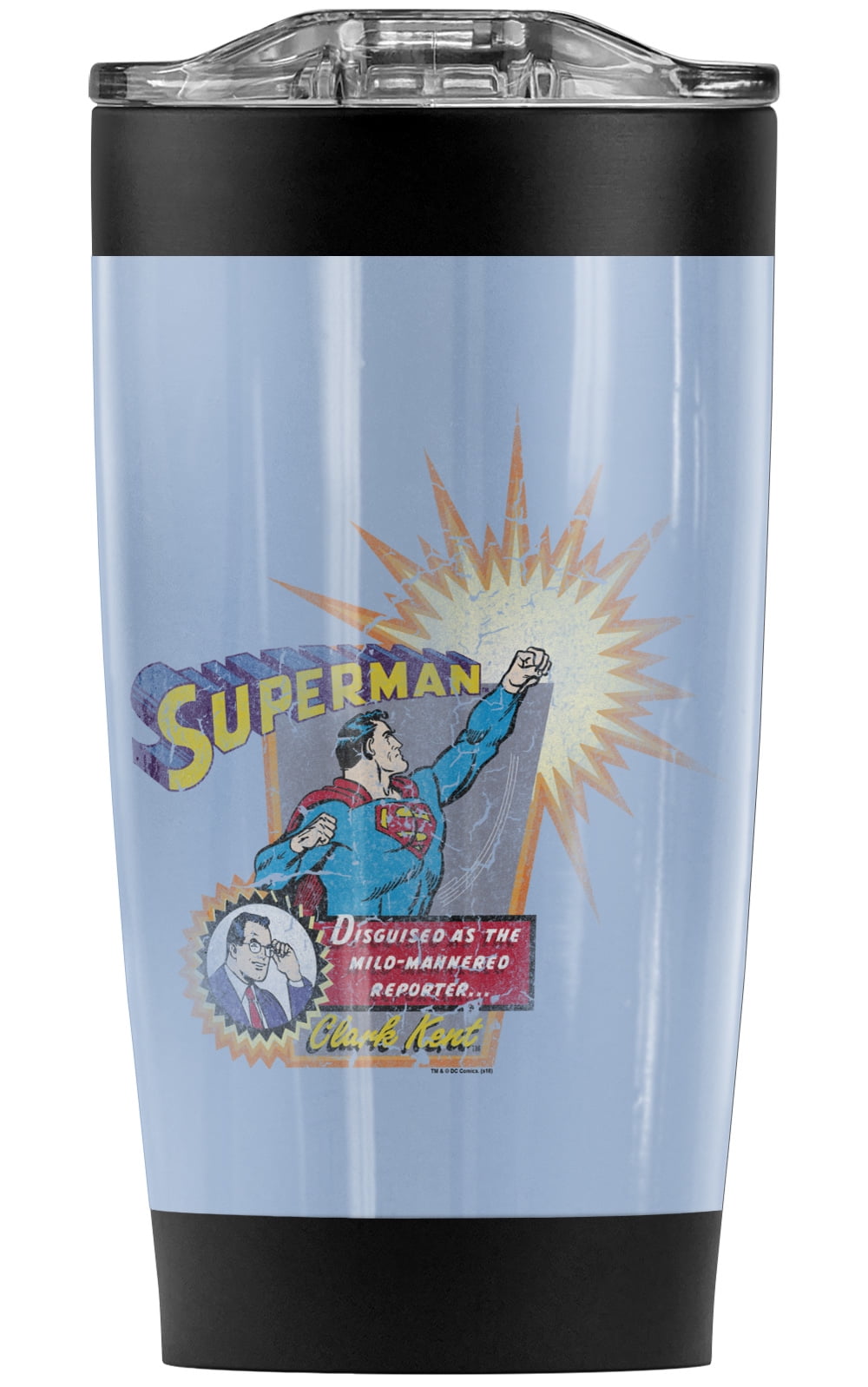 Superman Ingenious Disguise Stainless Steel Tumbler 20 oz Coffee Travel ...