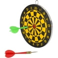 Mini Dart Board - Small Office Dart Game with Darts - Double Sided Game ...