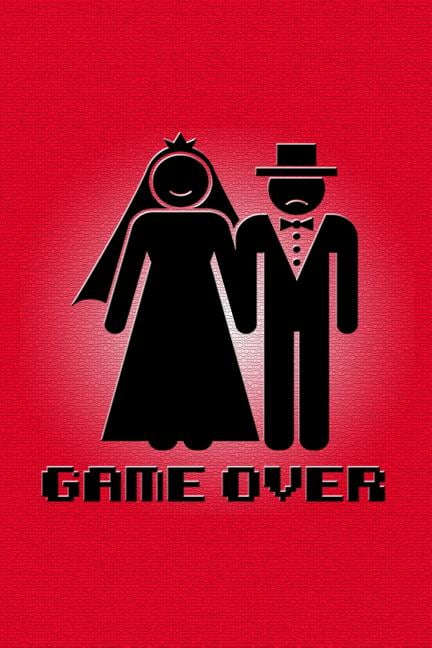 Game Over: Funny Game Over Journal with a Picture of a Couple Getting ...