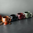 Thyme & Table 16oz Pumpkin Pearl Coffee Mugs Set of 4 Elegant Hot ...
