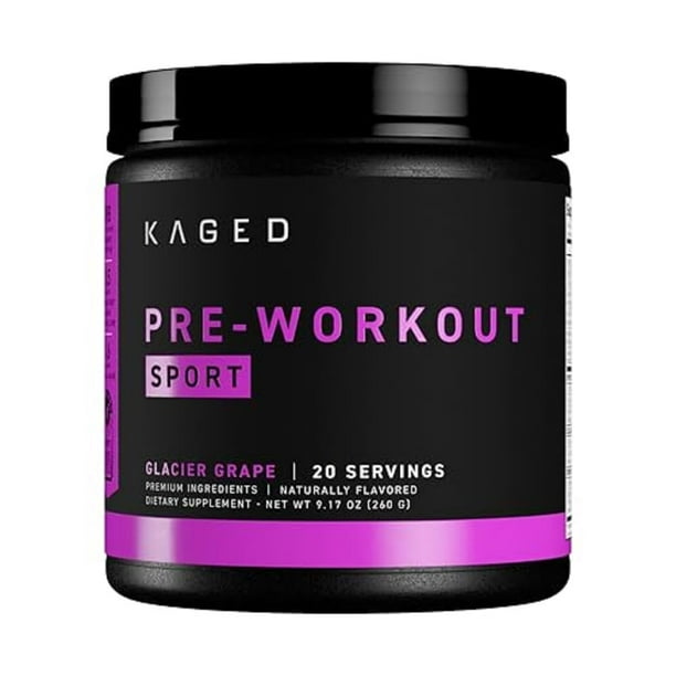 Polvo Pre Workout Kaged Pre-Kaged Sport Glacier Grape, 20 unidades | Bodega Aurrera en línea
