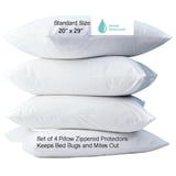 Dependable Industries, Vinyl Pillow Protectors, 20"x29" Waterproof 4ct ...