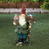 Summerfield Terrace SOLAR BLUEBIRD GNOME WELCOME STATUE - Walmart.com