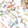 100pcs Metallic Dog Bone Clips Stationery Colorful Paper Clips ...