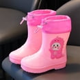 Angala Rain Boots For Boys Mid Calf Cartoon Print Waterproof Kawaii ...
