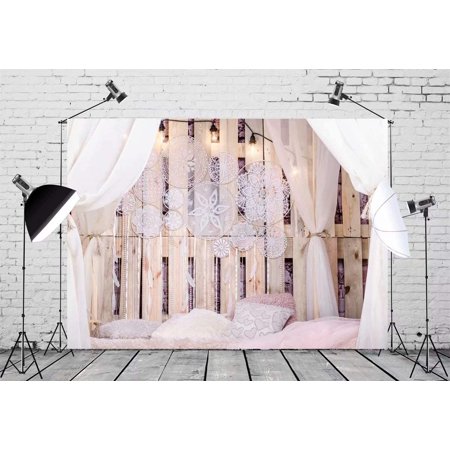 8x6ft Fabric Interior Bedroom Backdrop Bedroom Loft Fabric Design with ...