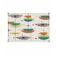Bohemian Sun Shade Sail 6.5'X10' Turquoise Yellow Orange Color Block UV ...