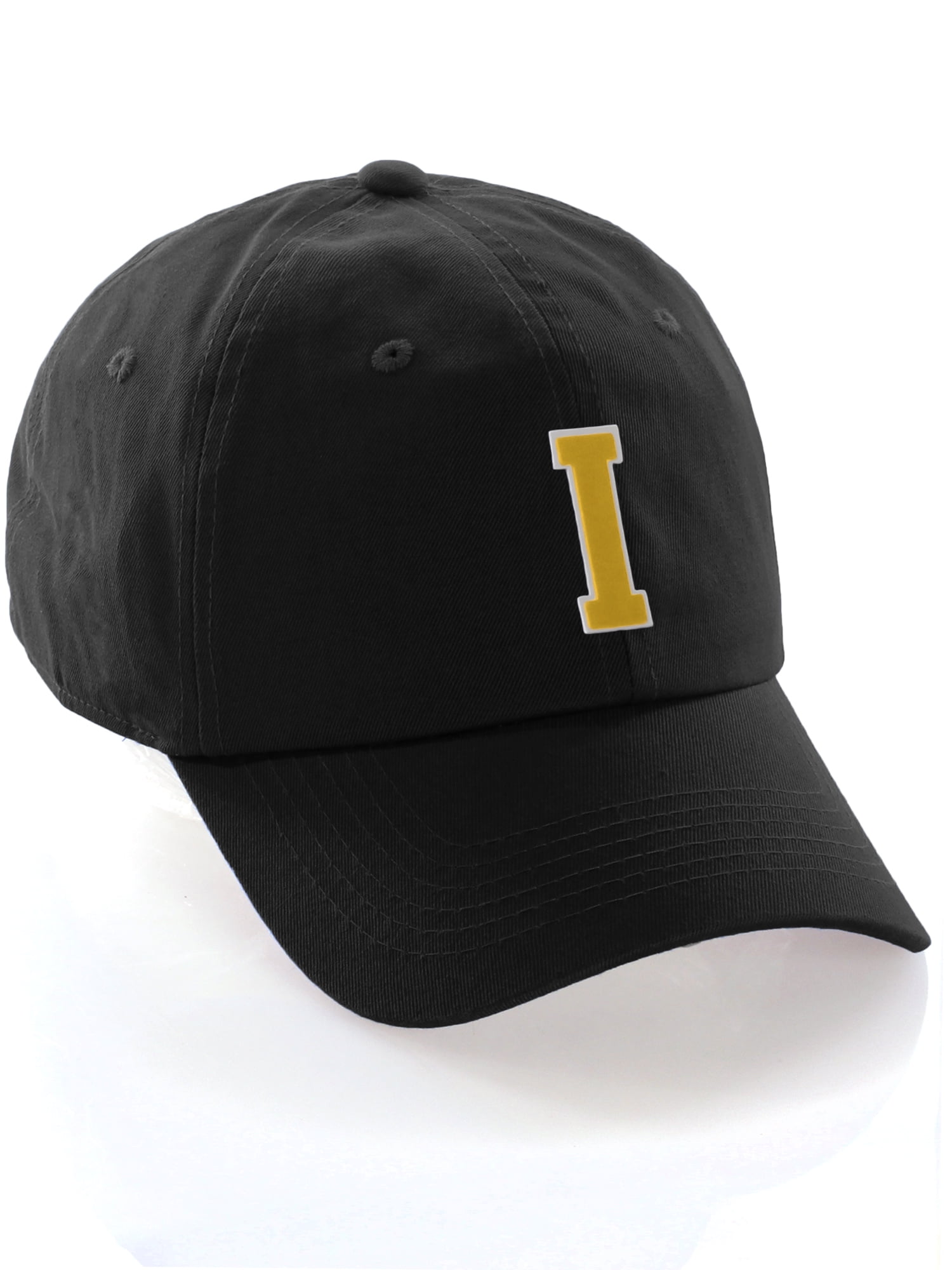 Customized Letter Intial Baseball Hat A to Z Team Colors, Black Cap ...