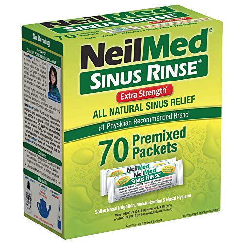 NeilMed's Sinus Rinse Extra Strength Pre-Mixed Hypertonic Packets, 70 ...