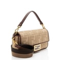Pre-Owned Fendi FF Embroidered Canvas Baguette Shoulder Bag - Walmart.com