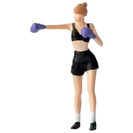 1:64 Boxing Girls Model Figures Mini People Figurines Diorama Street ...